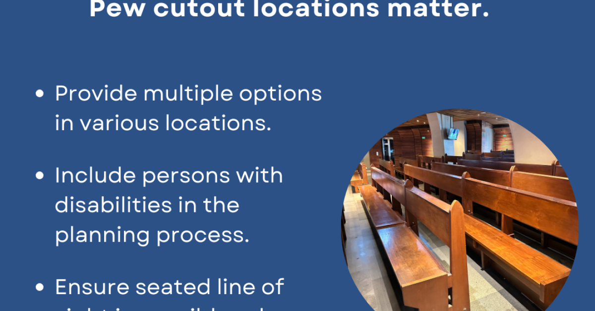 Did you know? Pew cutout locations matter. | NCPD - National Catholic ...