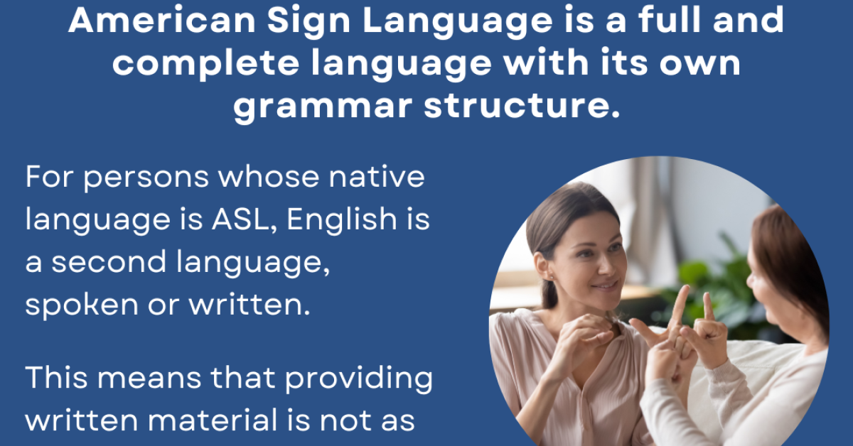 Did you know? ASL is a Language | NCPD - National Catholic Partnership ...